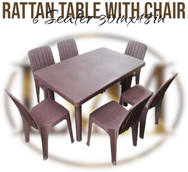 JOLLY - RATTAN DINING TABLE SET 6 SEATER / 4 SEATER | Lazada PH