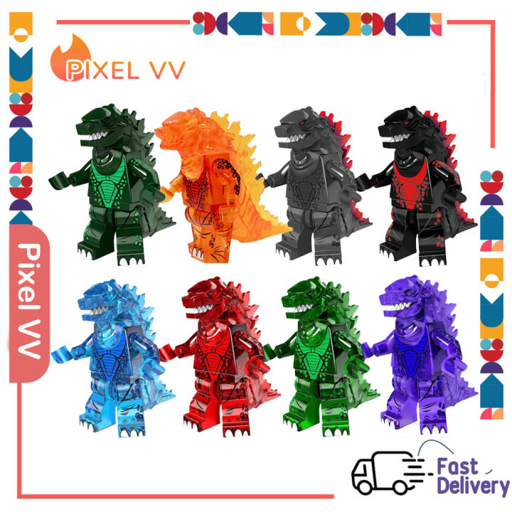 Godzilla Building Block Minifigures Toys Dinosaur Monster Building ...