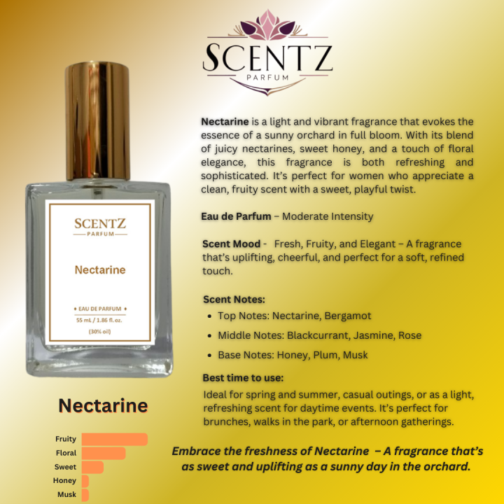 ScentZ Parfum - Nectarine - Inspired Perfume for Women - 30% oil based ...