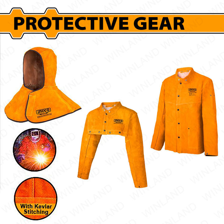 Ingco by Winland 1.1-1.3mm Safety Welding Protective Gear Cowhide ...