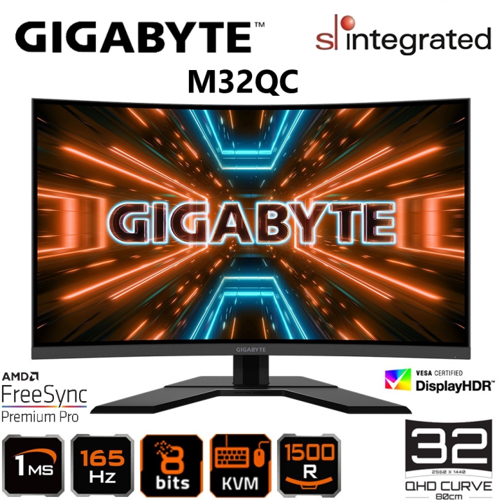 GIGABYTE G32QC/M32QC 31.5" VA 1500R QHD 165HZ 1MS HDR 400 FREESYNC PRO ...