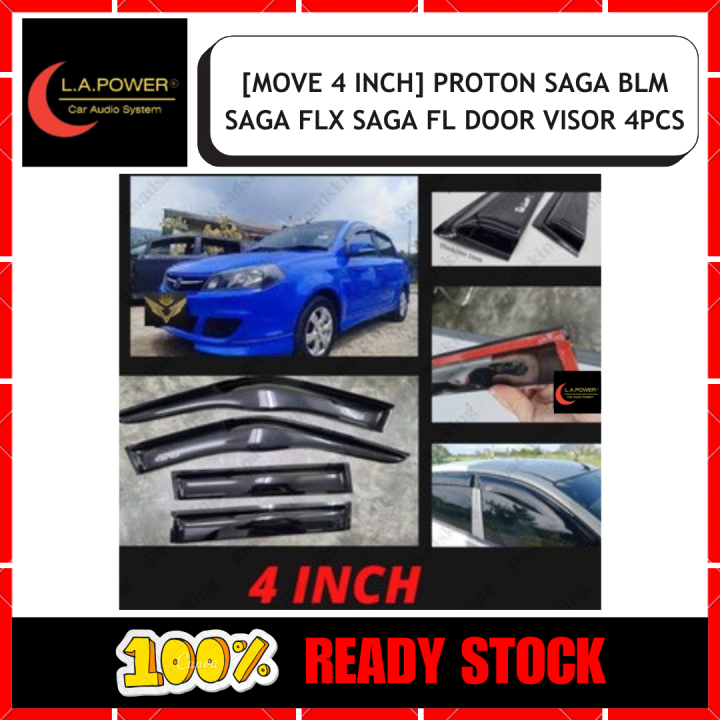 [ MOVE 4 INCH ] PROTON SAGA BLM / SAGA FLX / SAGA FL DOOR VISOR 4PCS ...