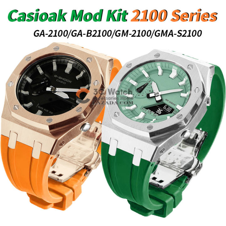 Gen 4th GA2100การปรับเปลี่ยนชุดสำหรับ Casioak GM2100 GA-B2100 Mod ชุด ...