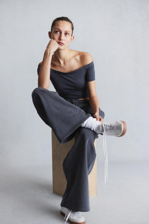 H&M - Off-the-shoulder jersey top | Lazada PH