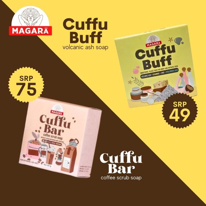 Magara Skin Cuffu Bar Coffee Scrub Soap Cuffu Buff Volcanic Ash Soap ...