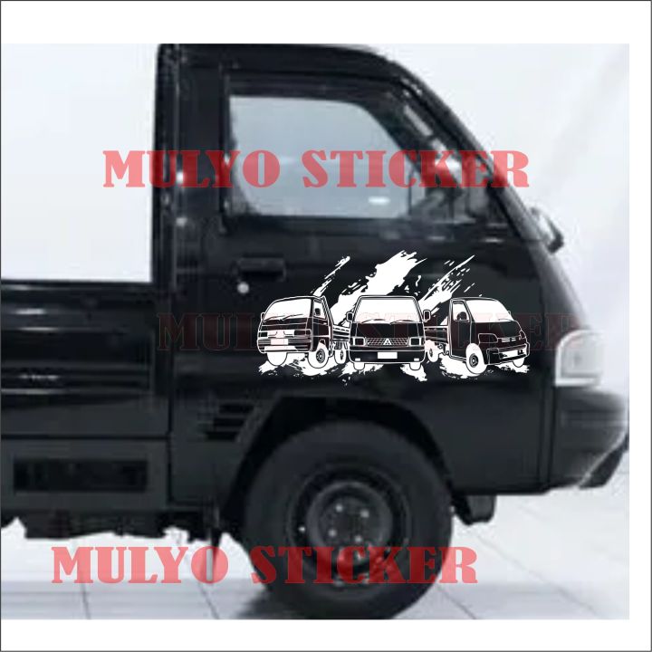stiker mobil pick up l300 suzuki carry granmax cutting sticker pintu ...