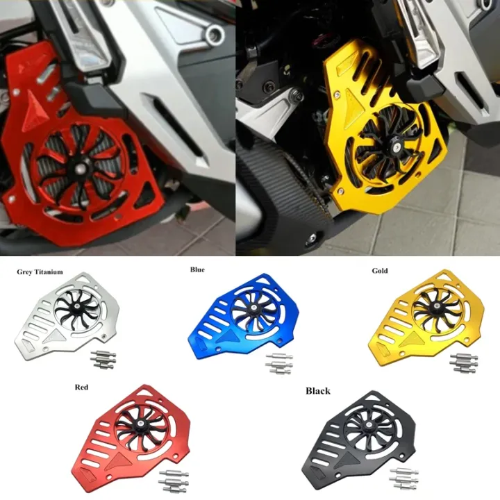 Modified Motorcycle PCX CNC rotate fan cover radiator guard grille ...