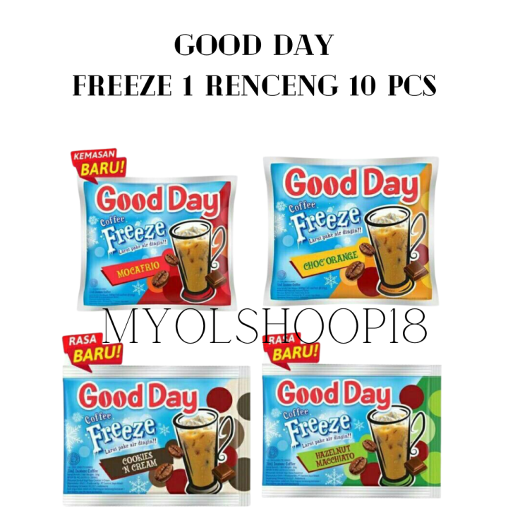 Kopi GOOD DAY Freeze Mocafrio GOOD DAY Freeze Hazelnut Macchiato GOOD ...