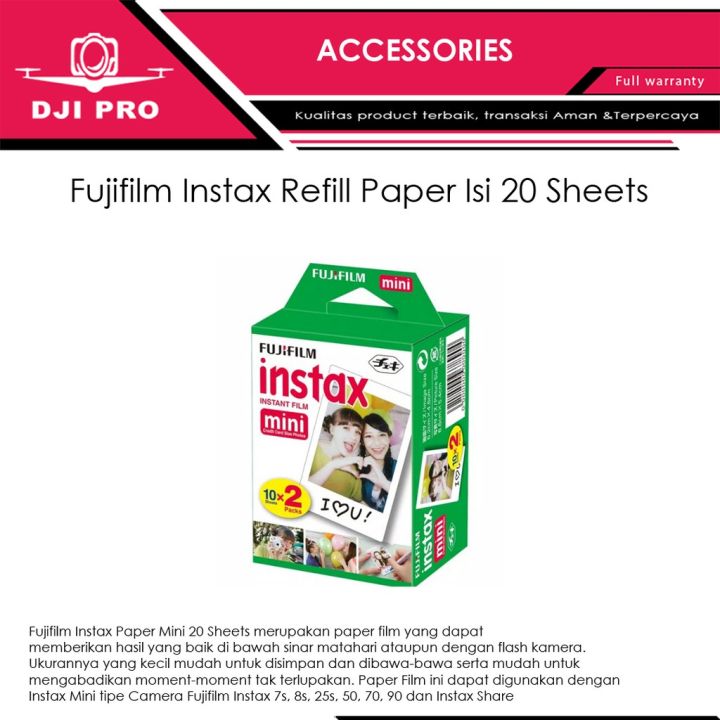Fujifilm Instax Paper Isi 20 Sheets | Lazada Indonesia