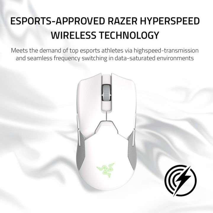 Razer Viper Ultimate Wireless Gaming Mouse W/ Charging Dock (Mercury ...