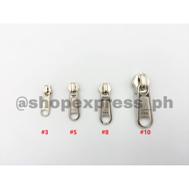 [10 PCS] Authentic YKK Metal Slider Zipper Size #3 #5 #8 #10 Gold ...