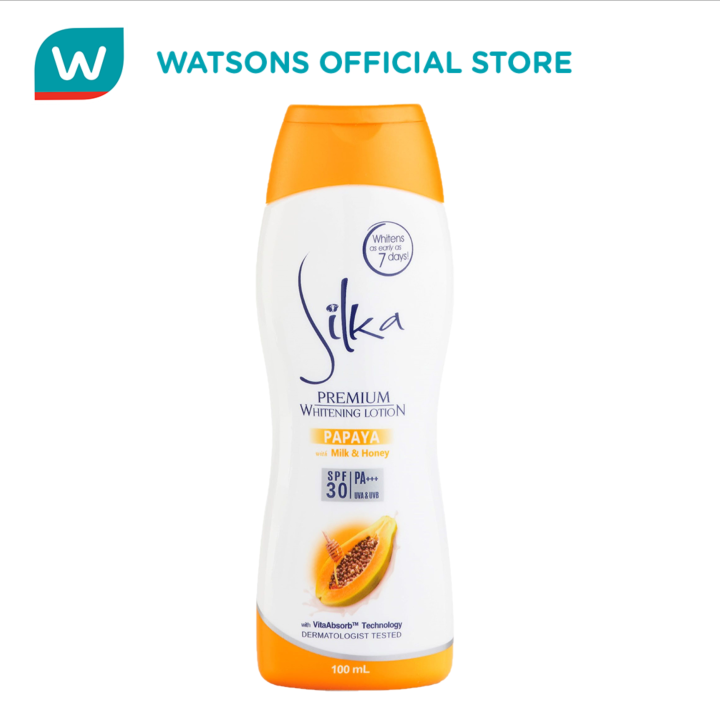 SILKA Premium Whitening Lotion Papaya with Milk & Honey SPF30 PA+++ UVA ...