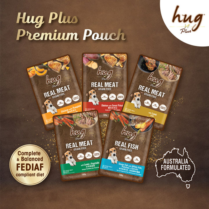 Hug Plus Dog Wet Food Pouch 100g (New Packaging) | Lazada