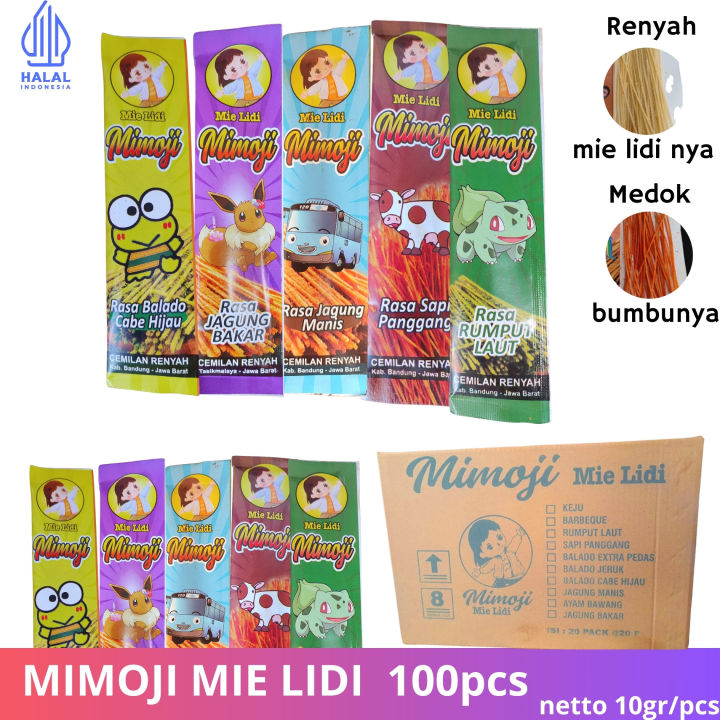 MIE LIDI MIMOJI ECER 1000 - ANEKA VARIAN RASA PAKET USAHA 1O PACK ISI 200pcs | Lazada Indonesia