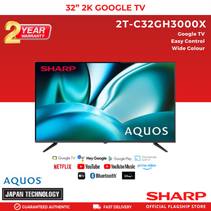 SHARP 2T-C32GH3000X 32" 2K GOOGLE TV | Lazada PH
