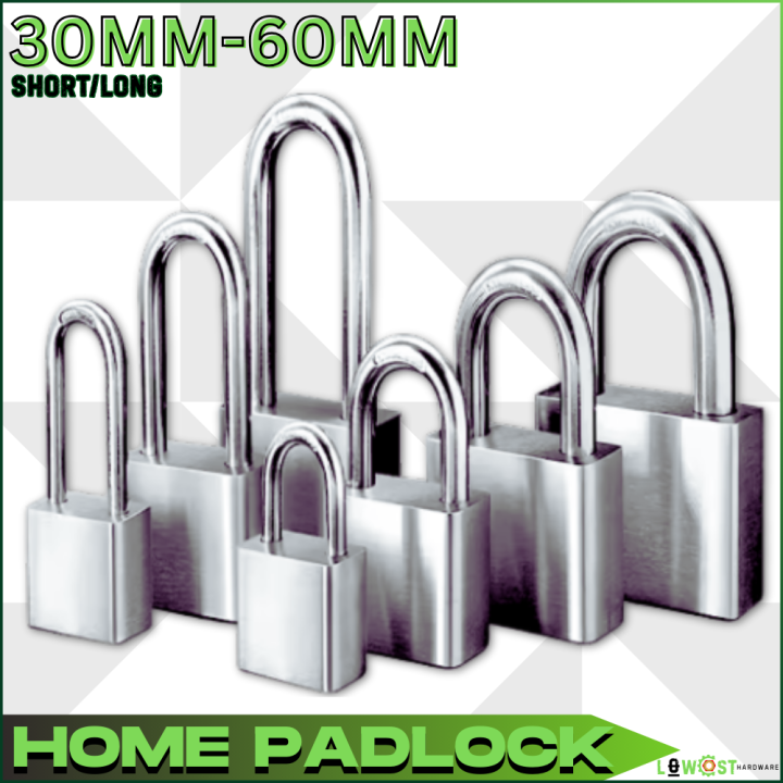 Padlock For Gate Heavy Duty Door Plate Chrome Weatherproof Home Padlock ...