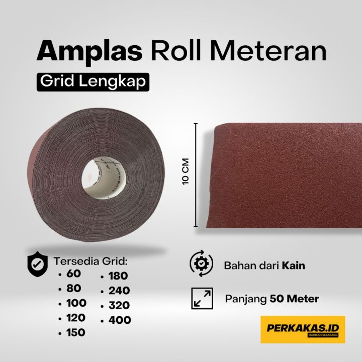 Amplas Roll Kain Meteran Grid 60-400 OWNER | Lazada Indonesia