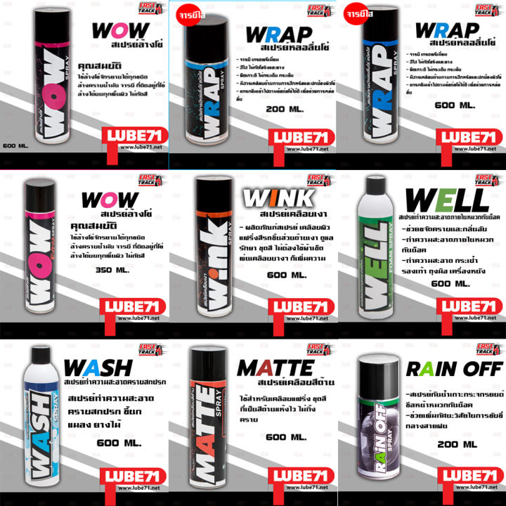 LUBE71 ผลิตภัณฑ์สเปรย์ทำความสะอาดเเละดูเเลรักษา ผ้า พลาสติก หนัง เเละ ...