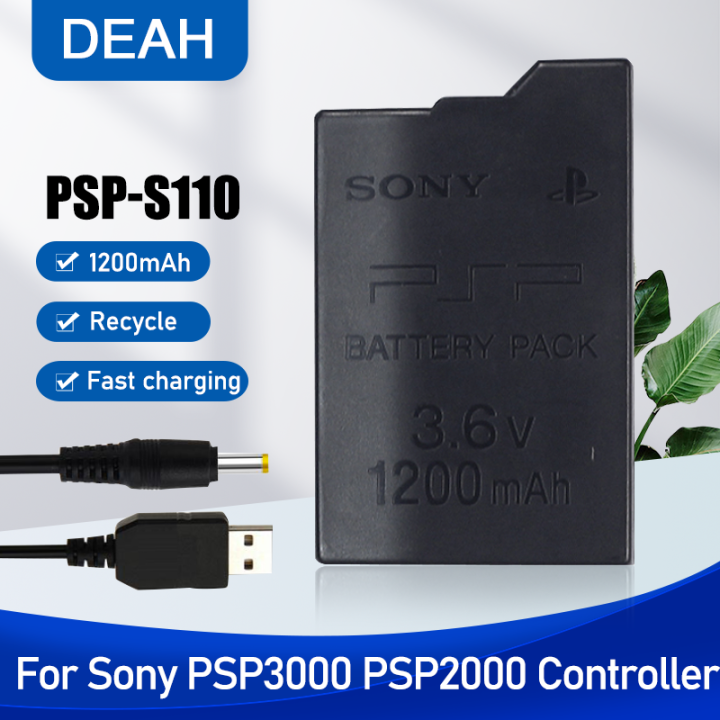 3.6V 1200MAh แบตเตอรี่แบบชาร์จไฟได้สำหรับ PSP2000 PSP3000 PSP 2000 3000 ...