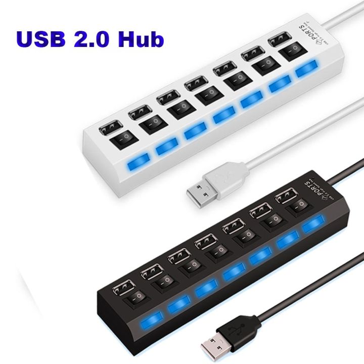 YURDER Multi PC Laptop Extension With ON/OFF Switch 4 Port Desktop ...