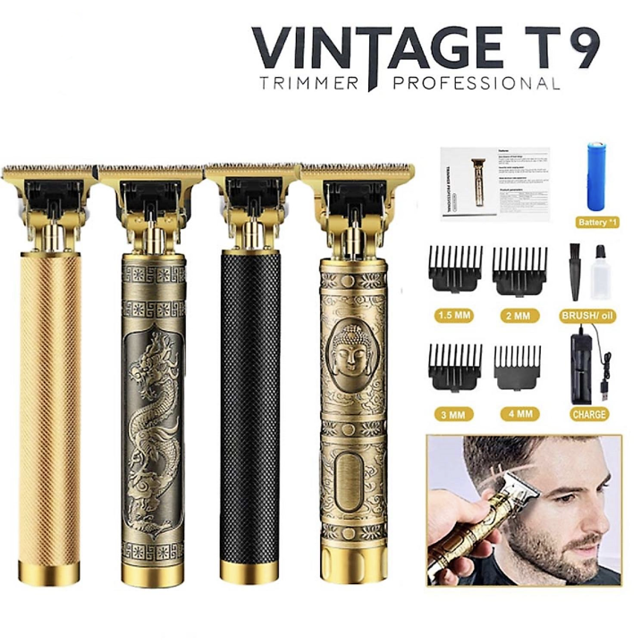 Metal Body Professional Hair Clippers Haircut Rechargeable Razor ...