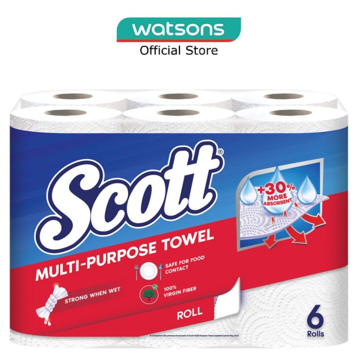 SCOTT Everyday Cleaning Multi-Purpose Kitchen Towel Virgin Fiber 52s x ...