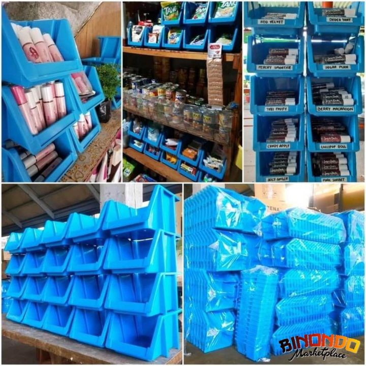 ♪MEDIUM Stackable Bin Boxes Storage Organizer Supplies Tools Bin And ...