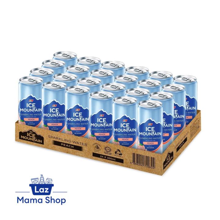 Ice Mountain Peach Sparkling Water 325ML x 24 (Laz Mama Shop) | Lazada ...