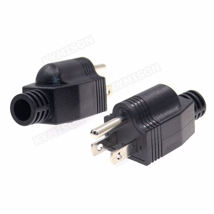 US American 3 Pin Nema 5-15P AC kuasa elektrik Male Plug Adapter ...