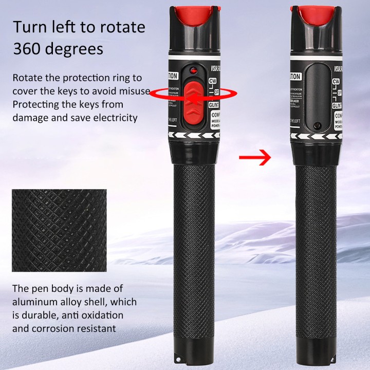 VFL Red Light Pen 50km Pen Type Non Contact Fiber Visual Fault Locator ...