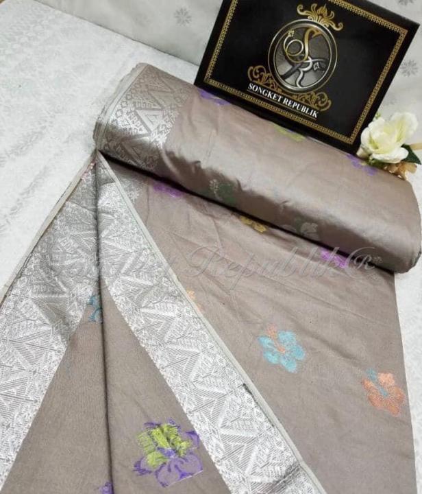 SONGKET TENUN BUNGA RAYA TONA 3D EXCLUSIVE (OPEN METER / SEPASANG 4 ...
