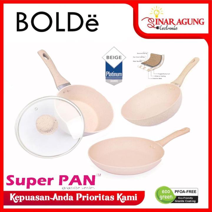 Super Pan BOLDe Panci Granite Ceramic Cookware 4 Set (100% ORI ...