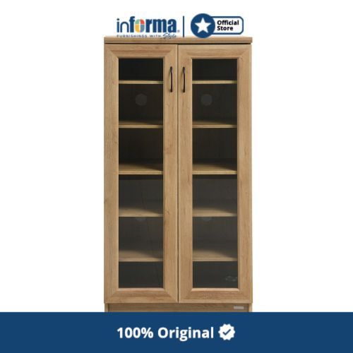 Informa Paxon Kabinet 2 Pintu Kaca - Oak | Lazada Indonesia