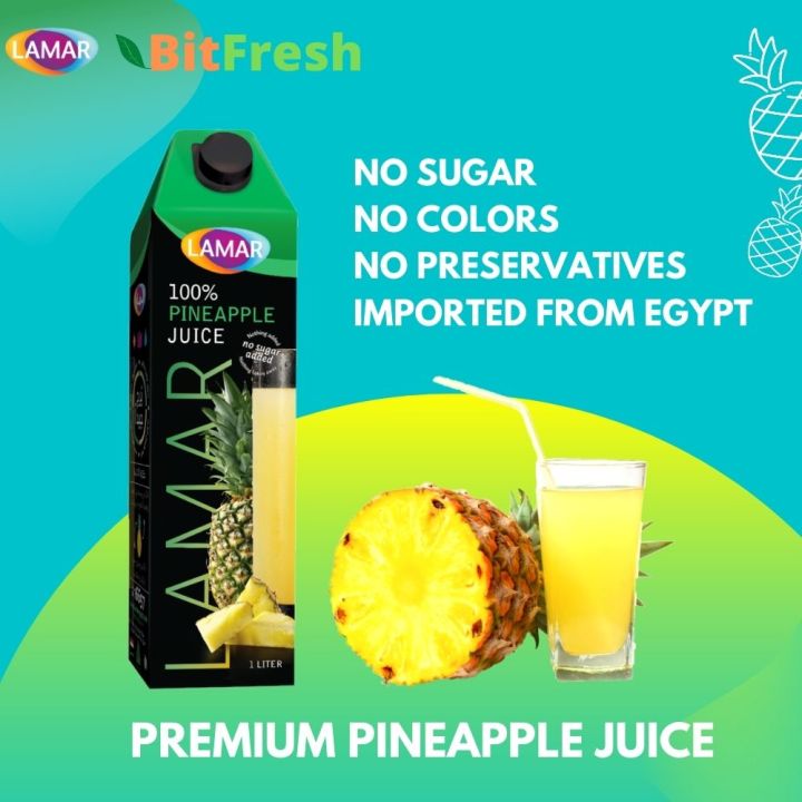 Lamar Imported Pineapple 100% Juice 1L 200ml Jus Nanas No Sugar Added ...
