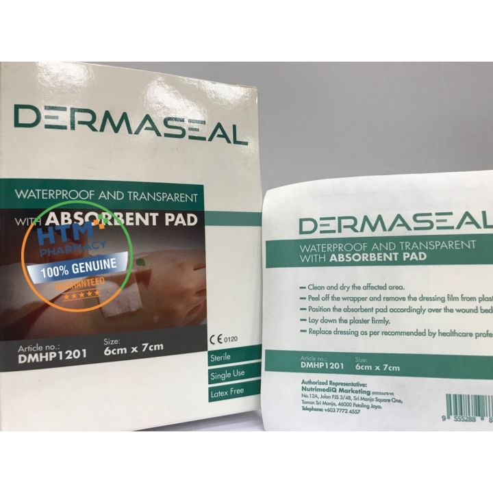 Dermaseal Waterproof And Transparent With Absorbent Pad 6cm x 7cm | Lazada