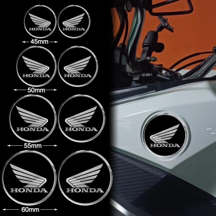 2 Pcs 1 Set of Honda 3D Emblem Soft Rubber Logo Stickers Sticker for ...