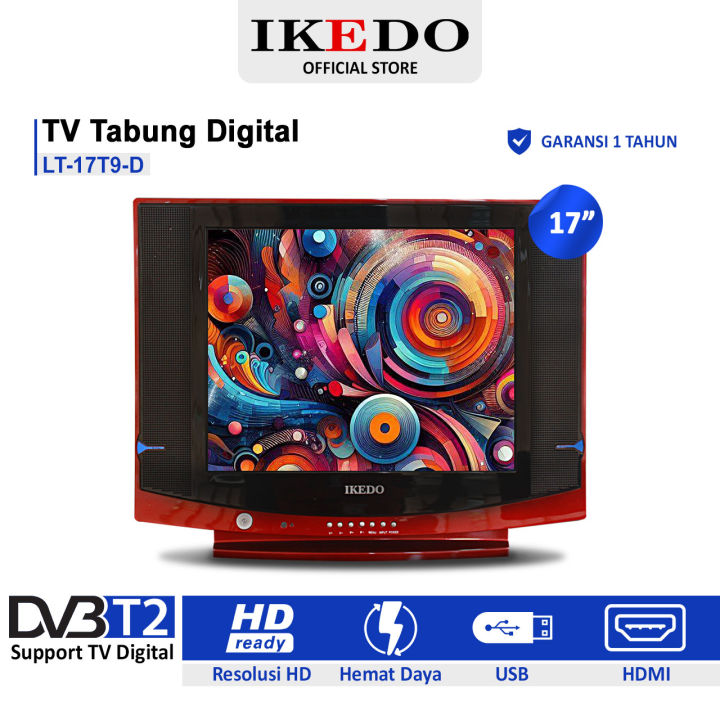 TV LED Digital 17 inch IKEDO LT-17T9 TABUNG 17 inch Full HD | Lazada ...