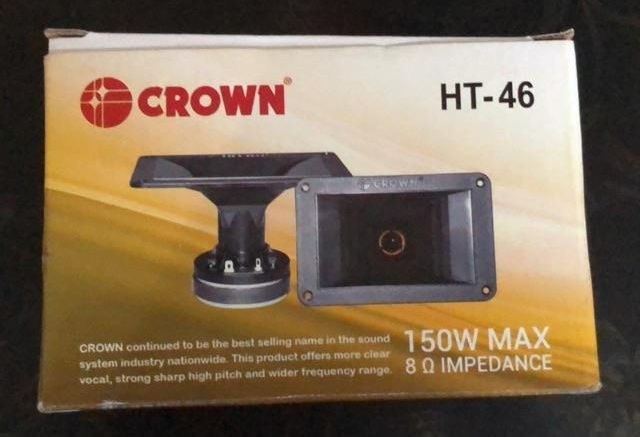 Crown HT-46 150W 8 Ohms 4x6 Inches Horn Tweeter Speaker 4in X 6in 4 X 6 ...