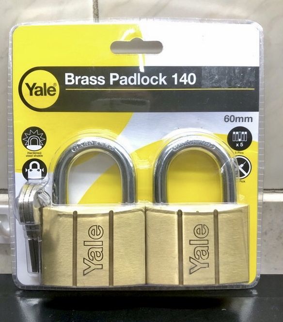 Yale Brass Padlock V140 Set of 2 (30mm, 40mm, 50mm and 60mm) | Lazada PH