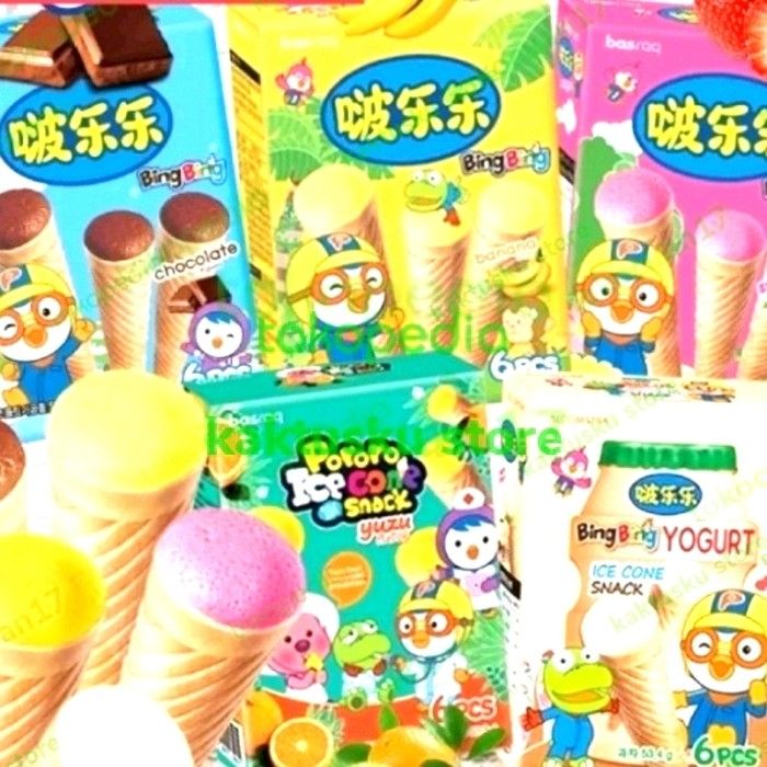 pororo ice cone/pororo ice cone Snack/pororo cemilan snack | Lazada ...