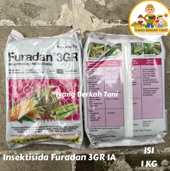 Furadan 3GR 1kg Insektisida Nematisida 1 kg Puradan Hama Kemasan Asli ...