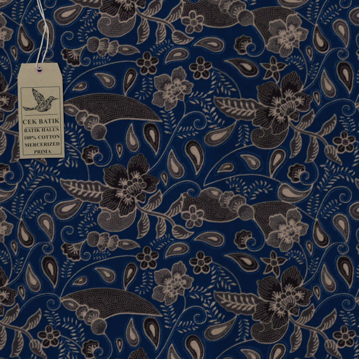batik tradisional - Kwalitas Expor Motif Batik Bunga Elegan V2 (Biru ...