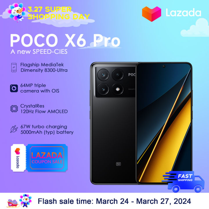 POCO X6 Pro 5G 12GB + 512GB MediaTek Dimensity 8300 Ultra 120Hz FIow AMOLED 64MP Triple Camera ...