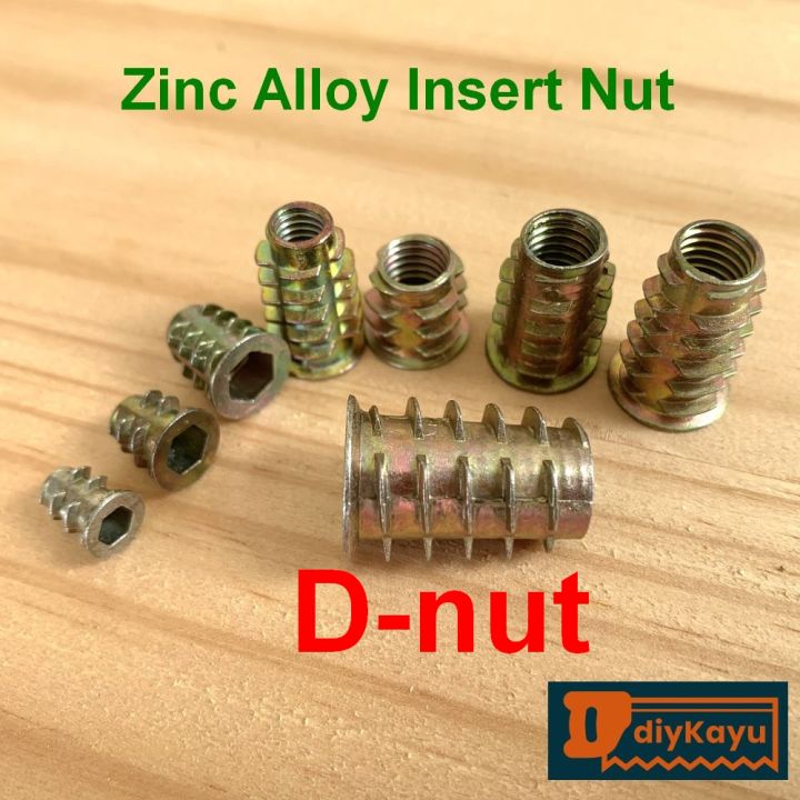 D-nut M4 M5 M6 M8 M10 Zinc Alloy Threaded Insert Nut Flange Type D ...
