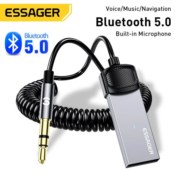 Essager USB Bluetooth Receiver Car 3.5mm Aux Adapter USB To 3.5mm Jack ... Essager USB Bluetooth Receiver Car 3.5mm Aux Adapter USB To 3.5mm Jack ...