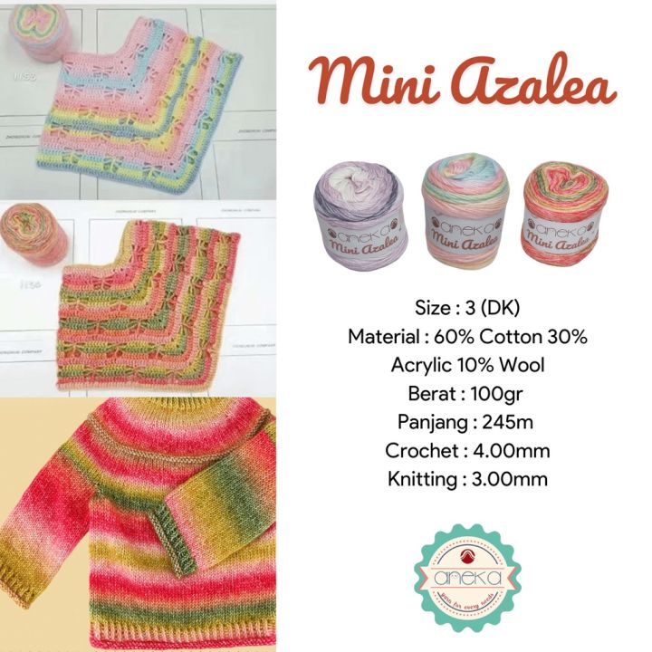 KATALOG - Benang Rajut Mini Azalea Yarn | Lazada Indonesia