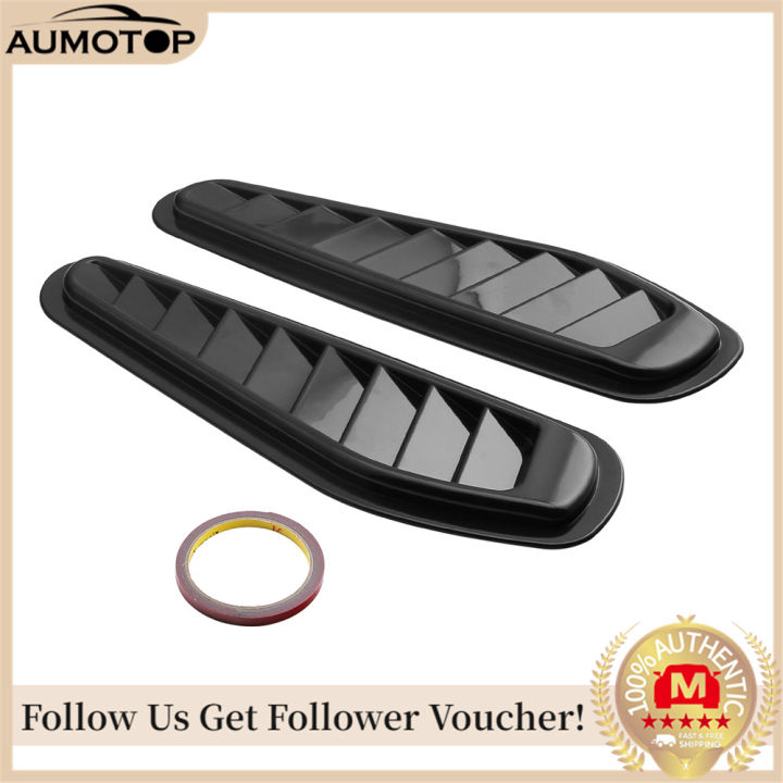 【COD/Ready】1 Pair Universal Car Decorative Air Flow Intake Scoop Vent ...