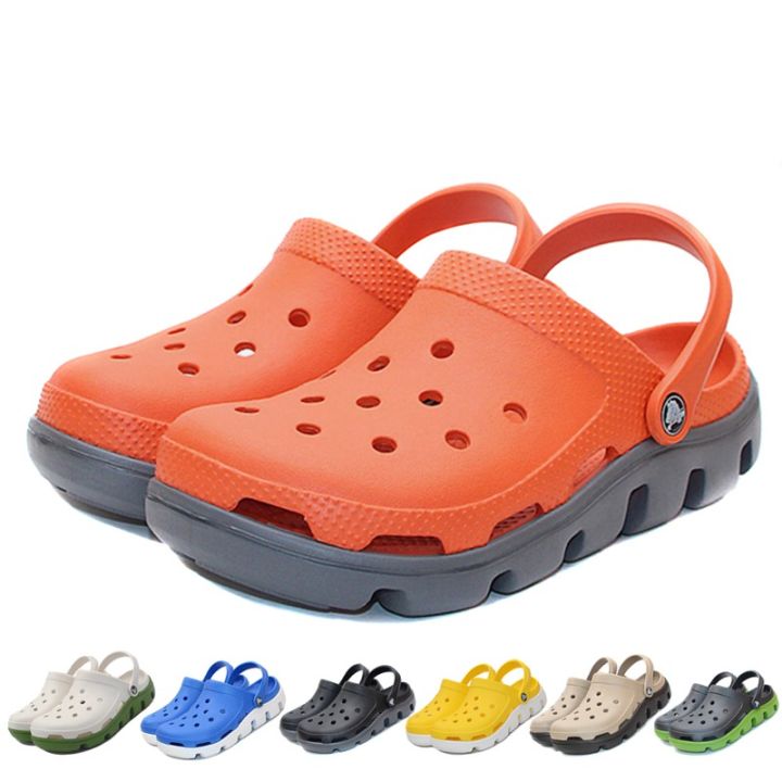 Crocs Duet Clog Clog Unisex รองเท้าแตะรองเท้าชายหาดสําหรับผู้ชายและ ...