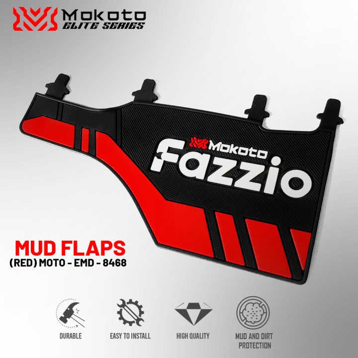 MOKOTO ELITE SERIES YAMAHA MIO FAZZIO RUBBER MUD FLAPS GUARD COVER FOR ...
