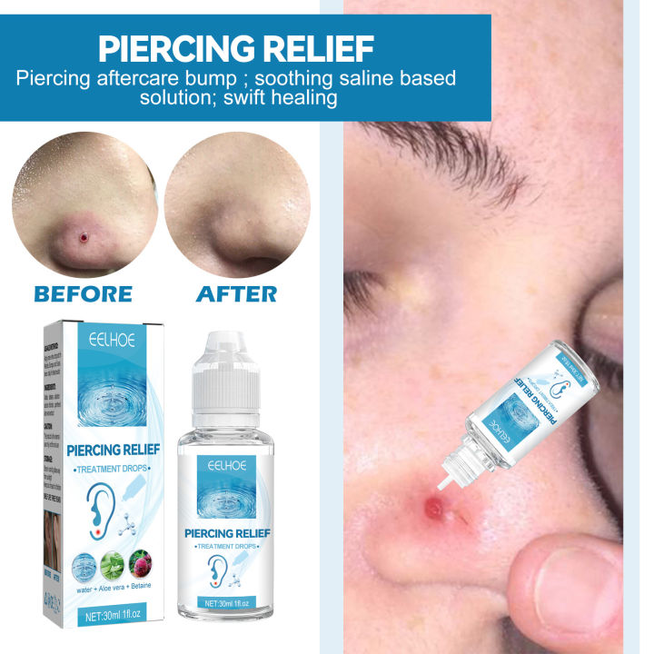 EELHOE piercing repair drops ear piercing care relieve mild perforation ...